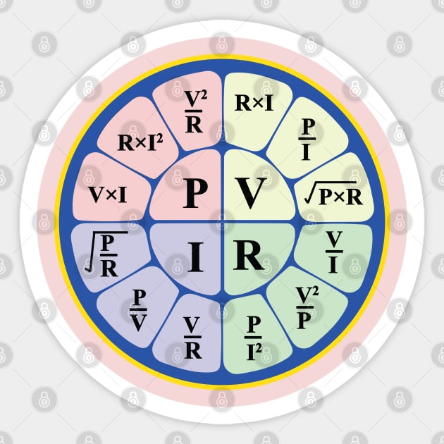Electrical ohms Law Formula Wheel Chart for Electricians , Electrical Engineering Students ...
